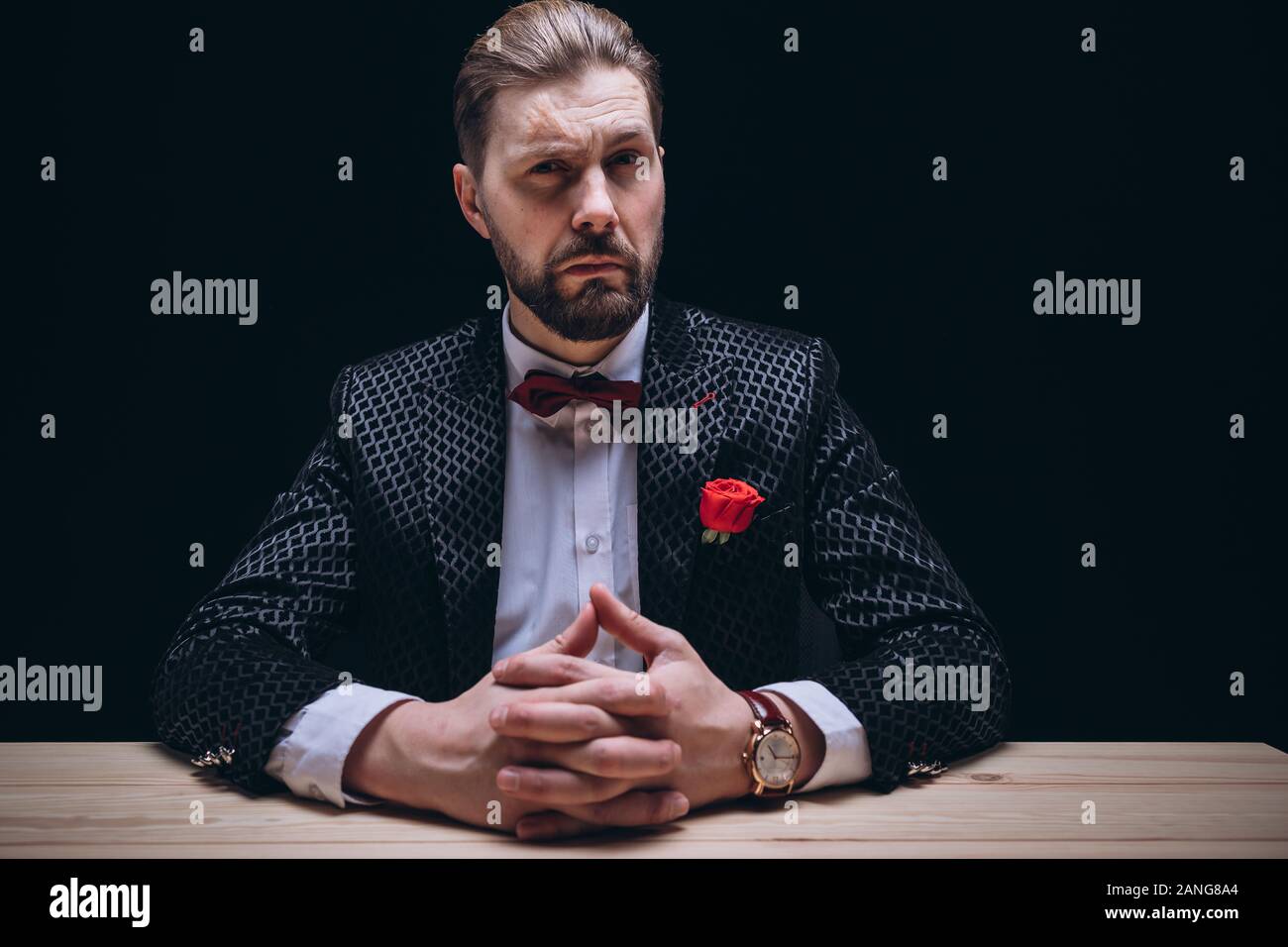 Mature rich man sit hi-res stock photography and images - Alamy