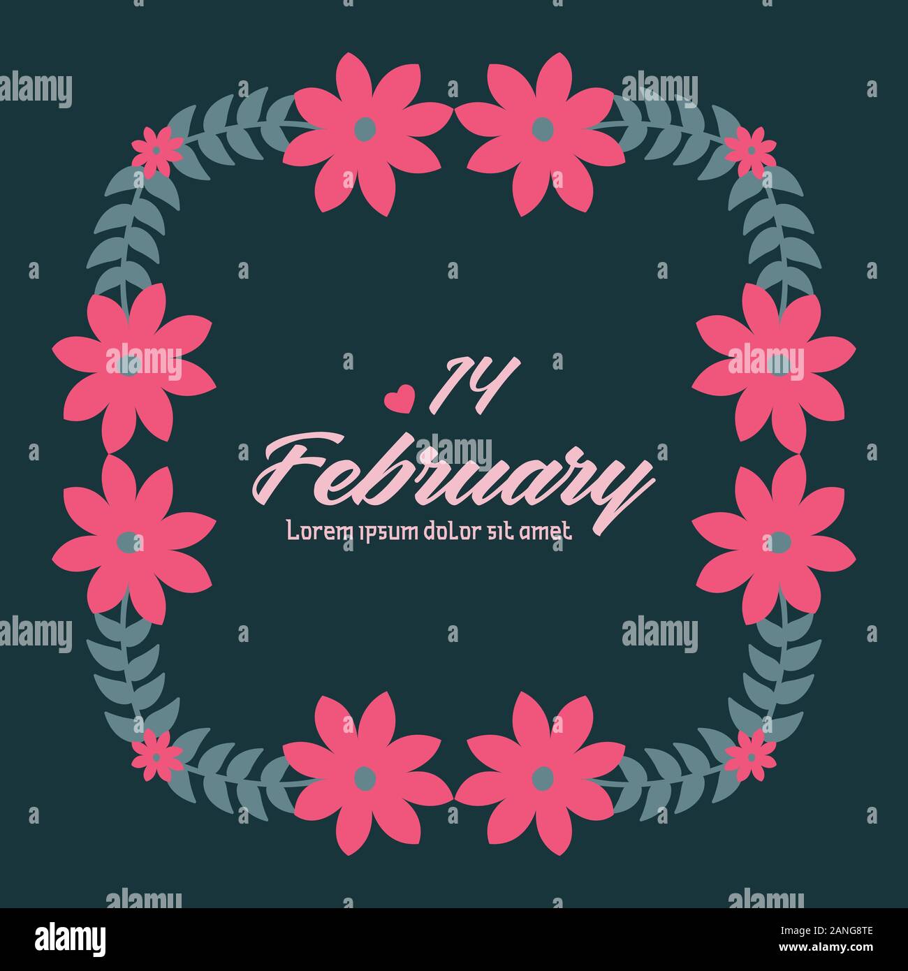 Greeting card wallpapers design for 14 February, with beautiful leaf ...