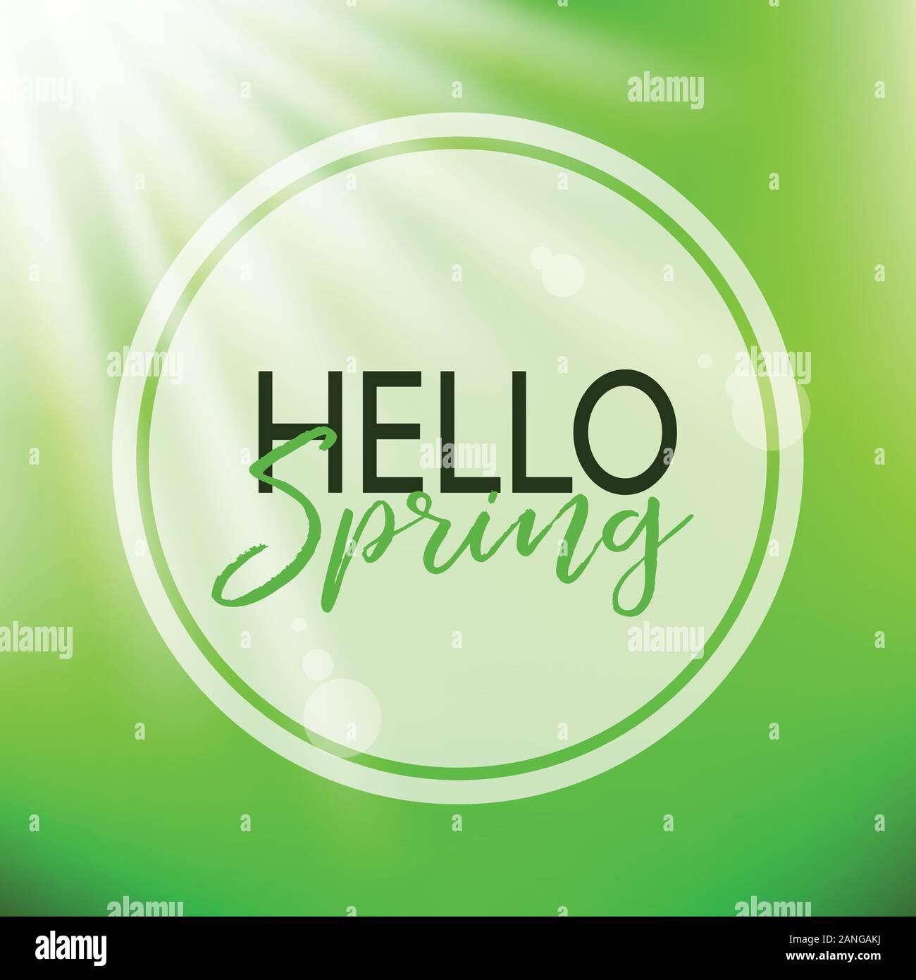 Hello spring lettering. Vector card Stock Vector Image & Art - Alamy