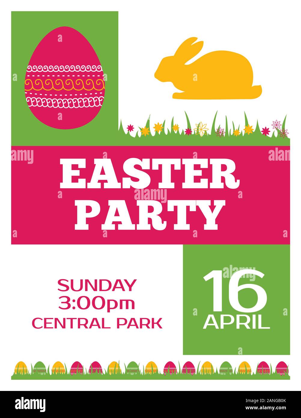 Easter party invitation poster. Flyer design Stock Vector Image & Art ...