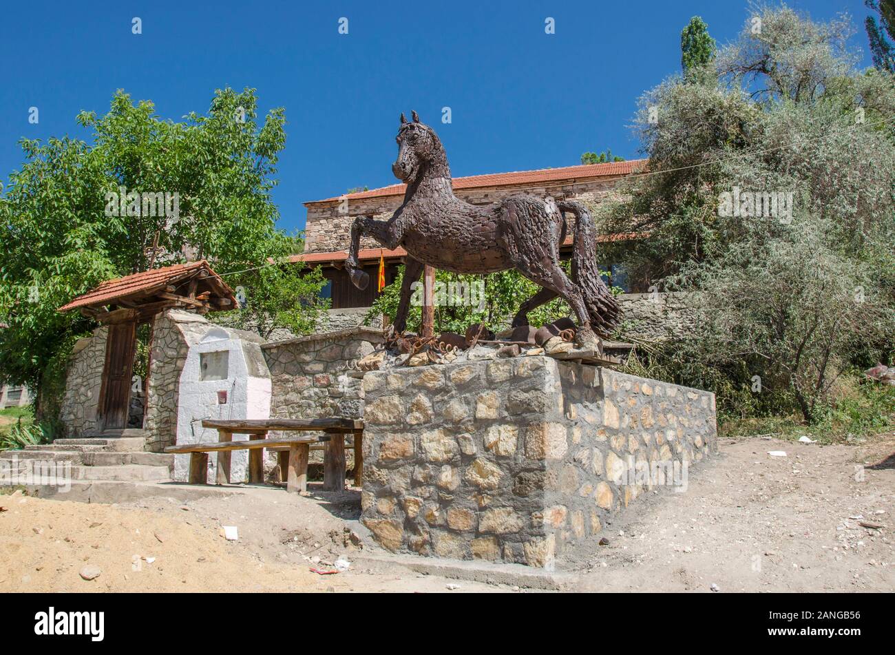 Horse Sculpture - Iron Horse Monument in Gradesnica village, Mariovo ...