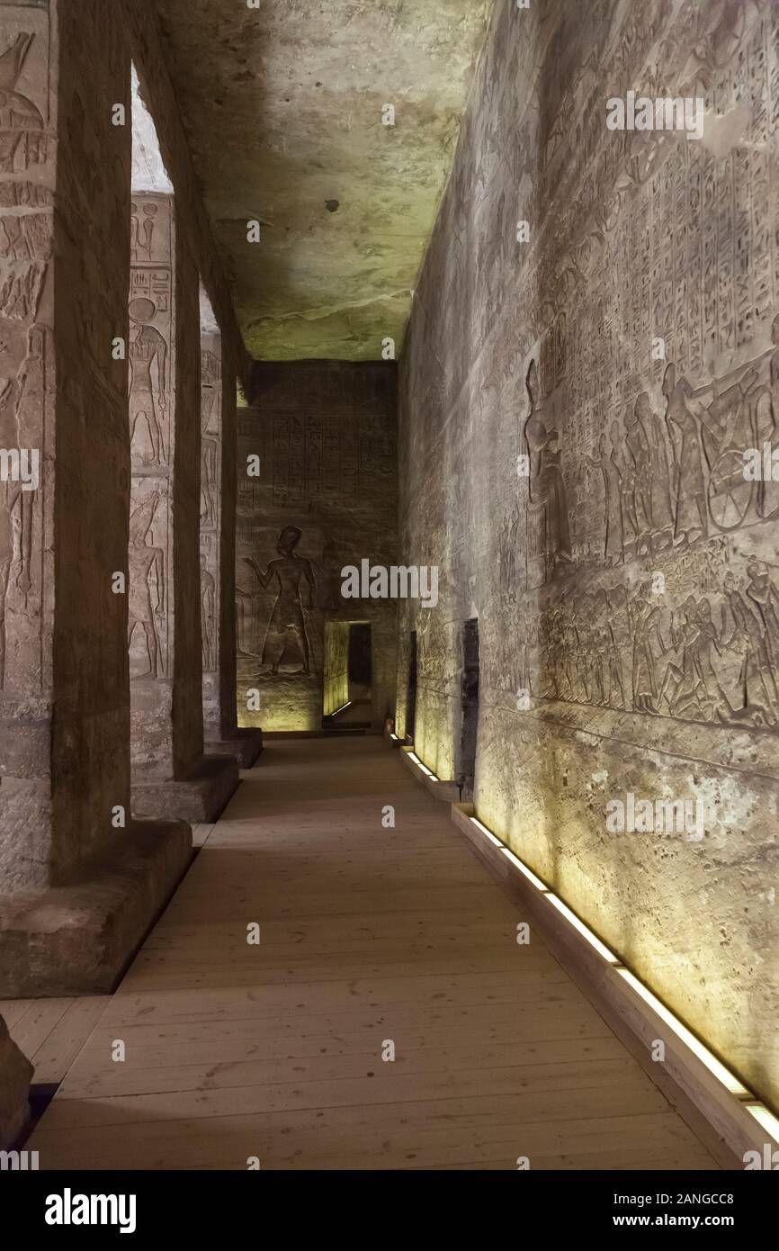 Abu Simbel Great Temple Interior High Resolution Stock Photography and ...