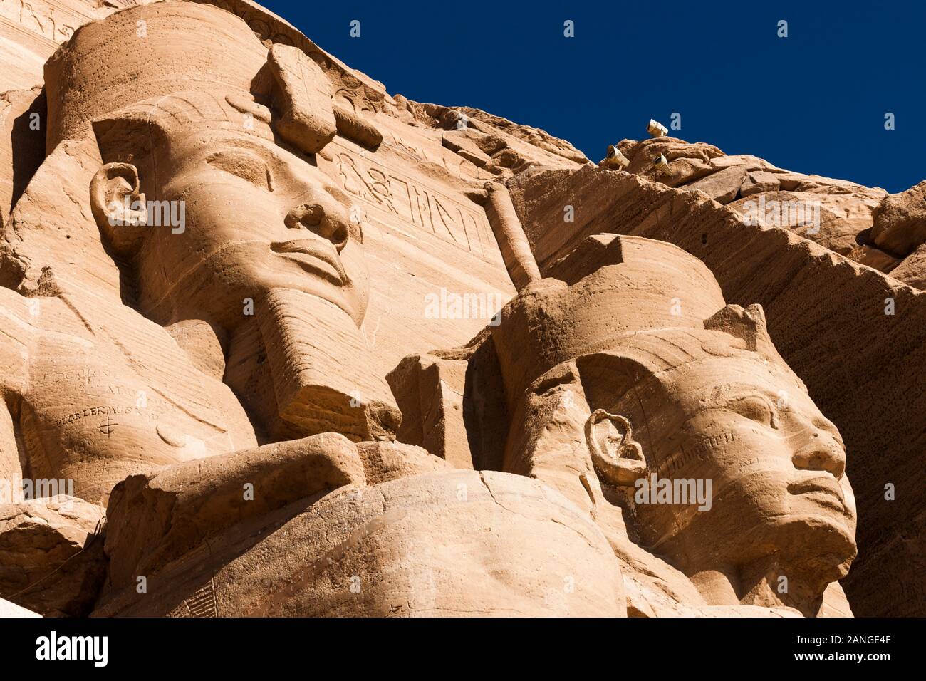 Statue of Ramesses II, at the Great Temple, Abu Simbel temples, Nubian ...