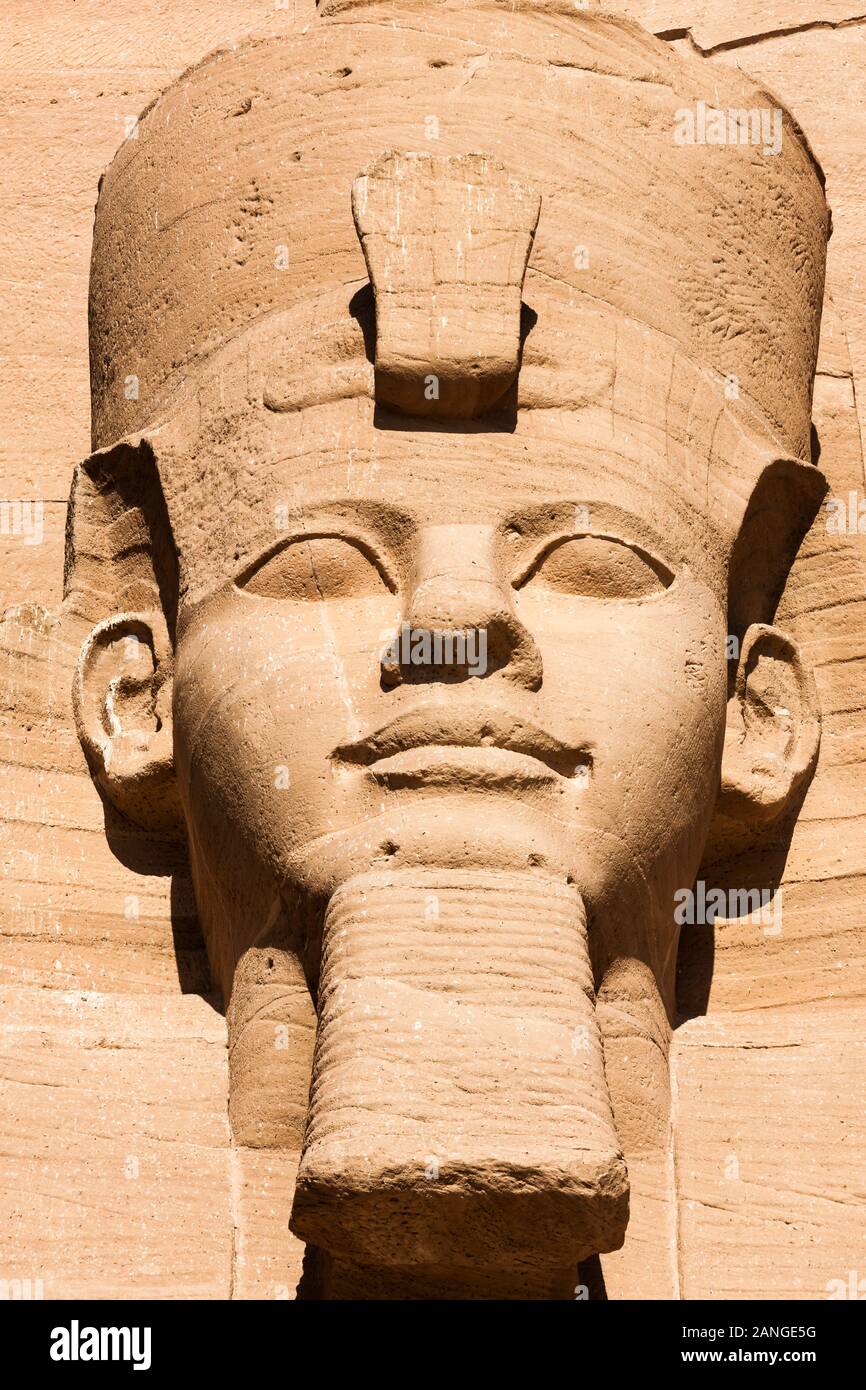 Statue of Ramesses II, at the Great Temple, Abu Simbel temples, Nubian ...