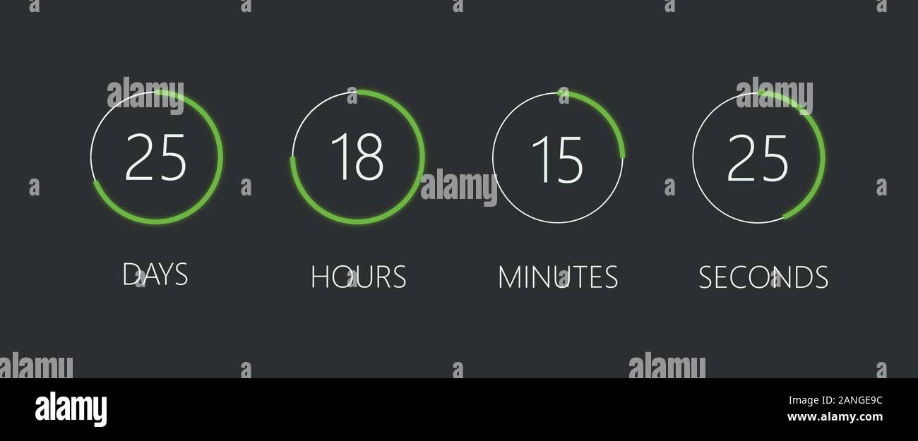 Modern Circle Progress Bar Loading And Buffering Percentage Icon Set