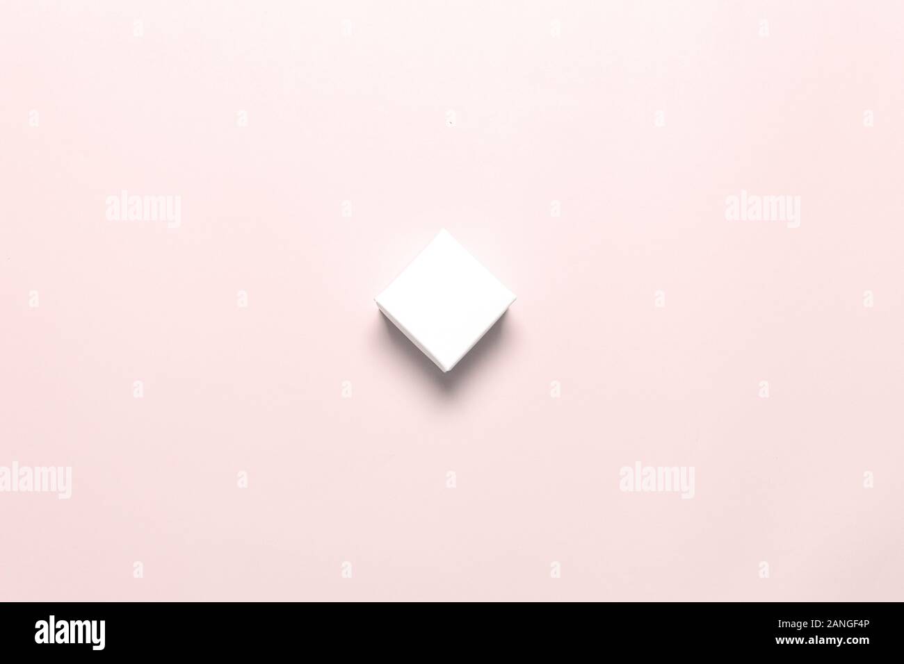 Minimal white empty box with a lid on a light background Stock Photo ...