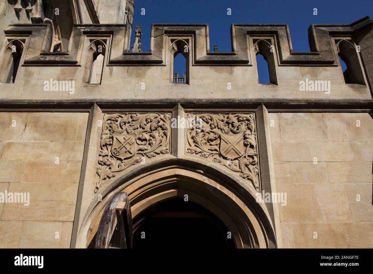 BATH, UK - APRIL 10, 2019. Bath Abbey is an Anglican parish church and ...