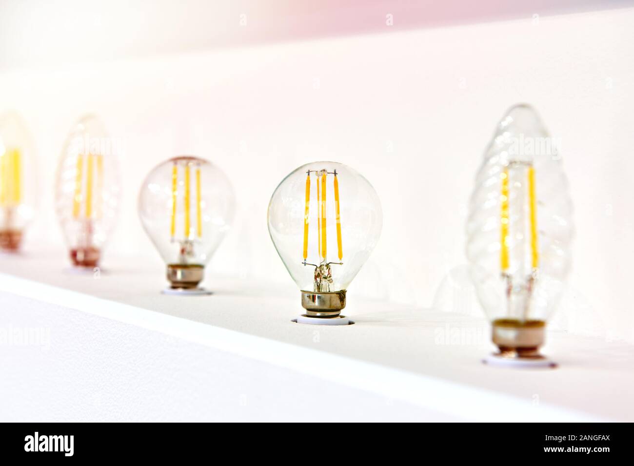 LED lamps in the storefront Stock Photo - Alamy