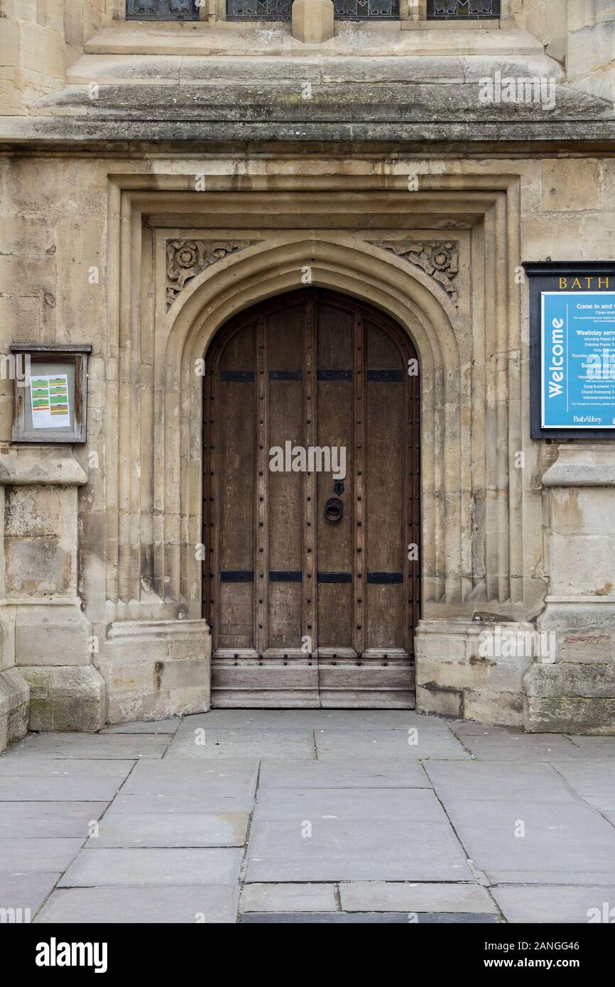 BATH, UK - APRIL 10, 2019. Bath Abbey is an Anglican parish church and ...