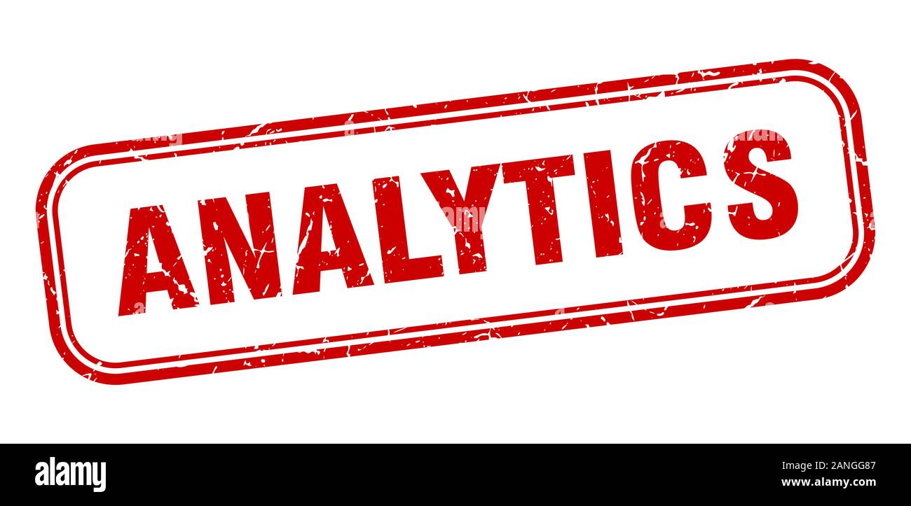 analytics stamp. analytics square grunge red sign Stock Vector Image ...
