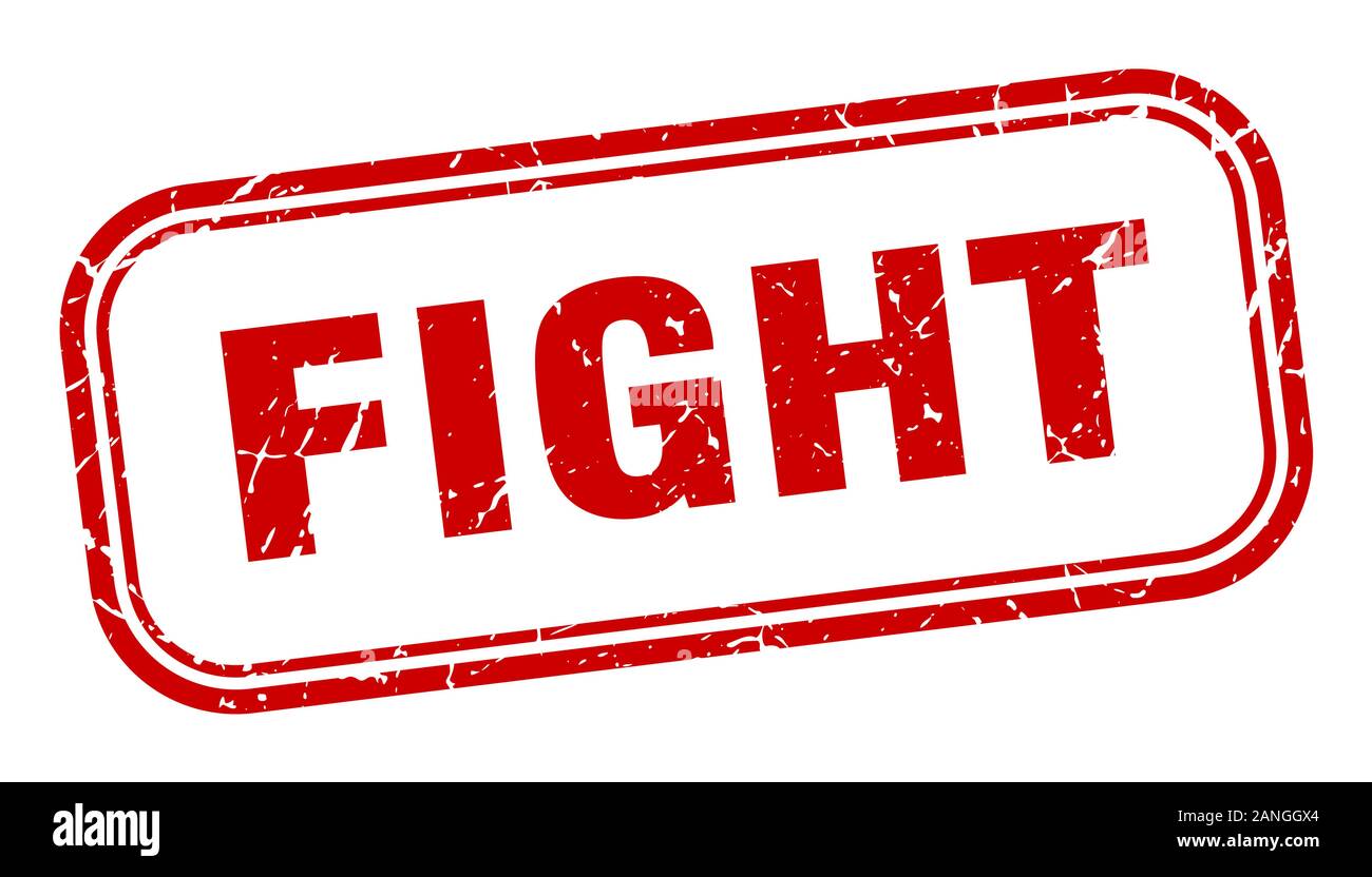 fight stamp. fight square grunge red sign Stock Vector Image & Art - Alamy