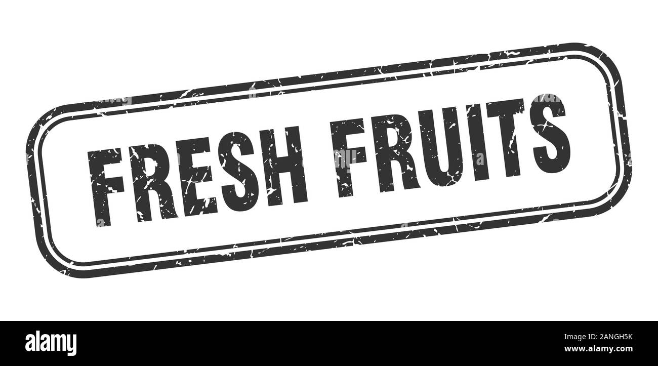 fresh fruits stamp. fresh fruits square grunge black sign Stock Vector ...