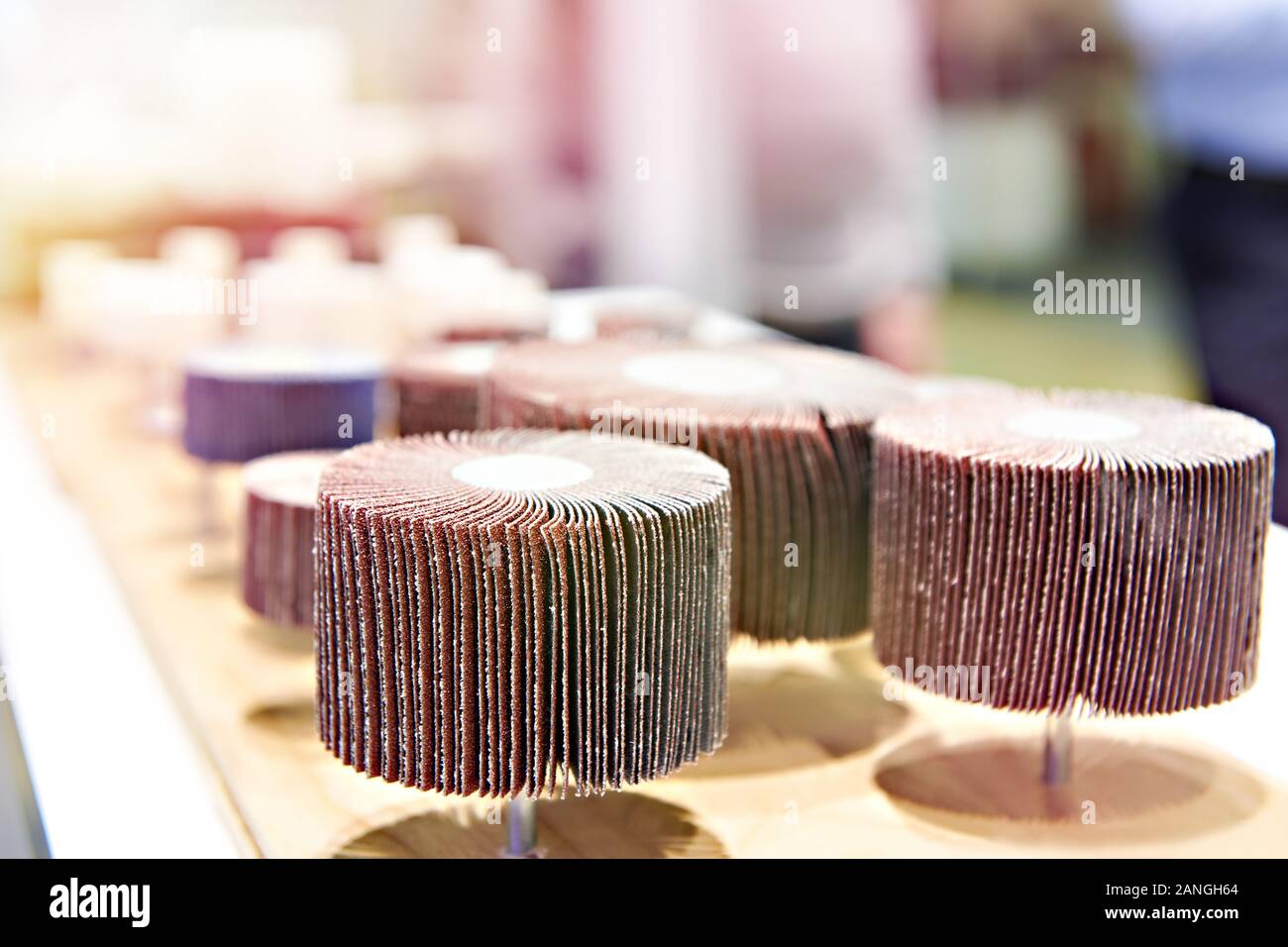 Disc of sandpaper in shop closeup Stock Photo - Alamy