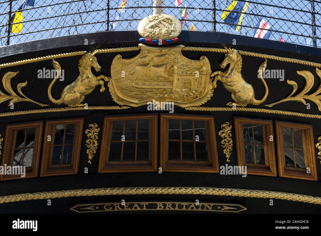 BRISTOL, UK - APRIL 8, 2019. SS Great Britain is a museum ship and ...