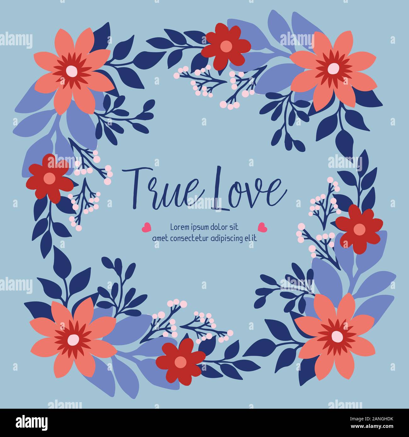 Beautiful leaf and wreath frame, for true love invitation cards design ...