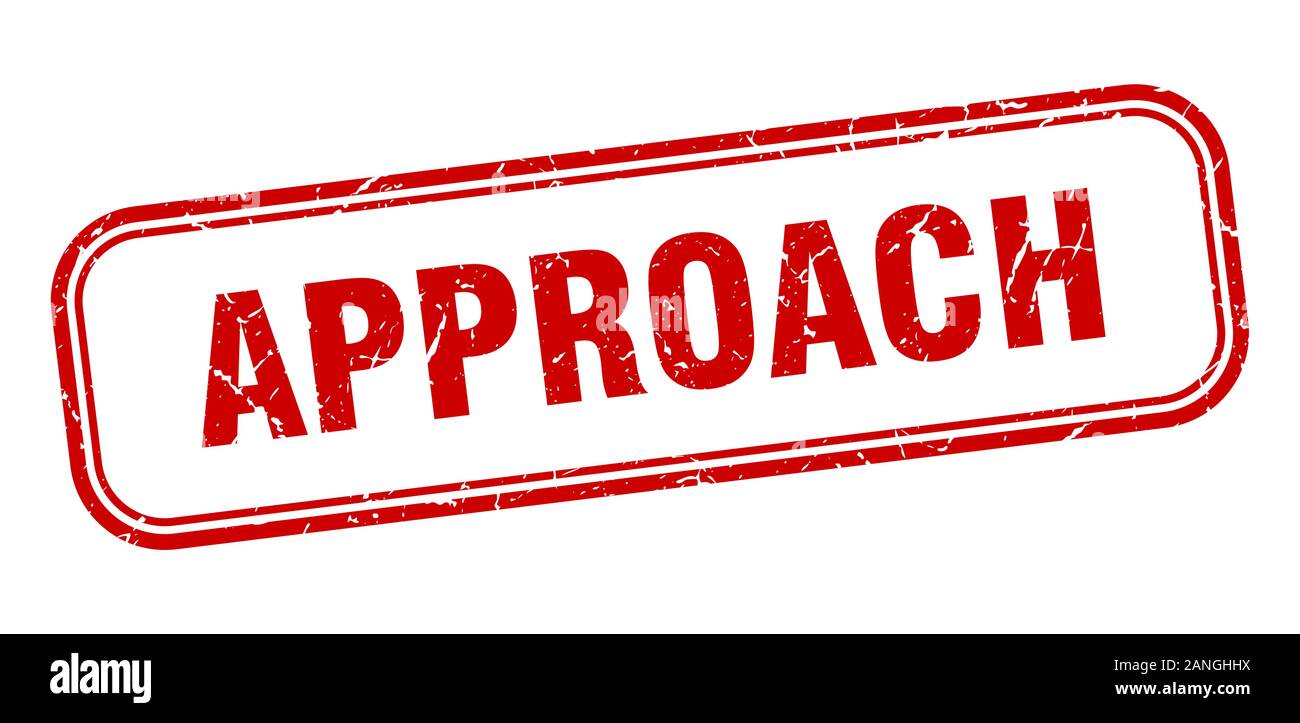 approach stamp. approach square grunge red sign Stock Vector Image ...