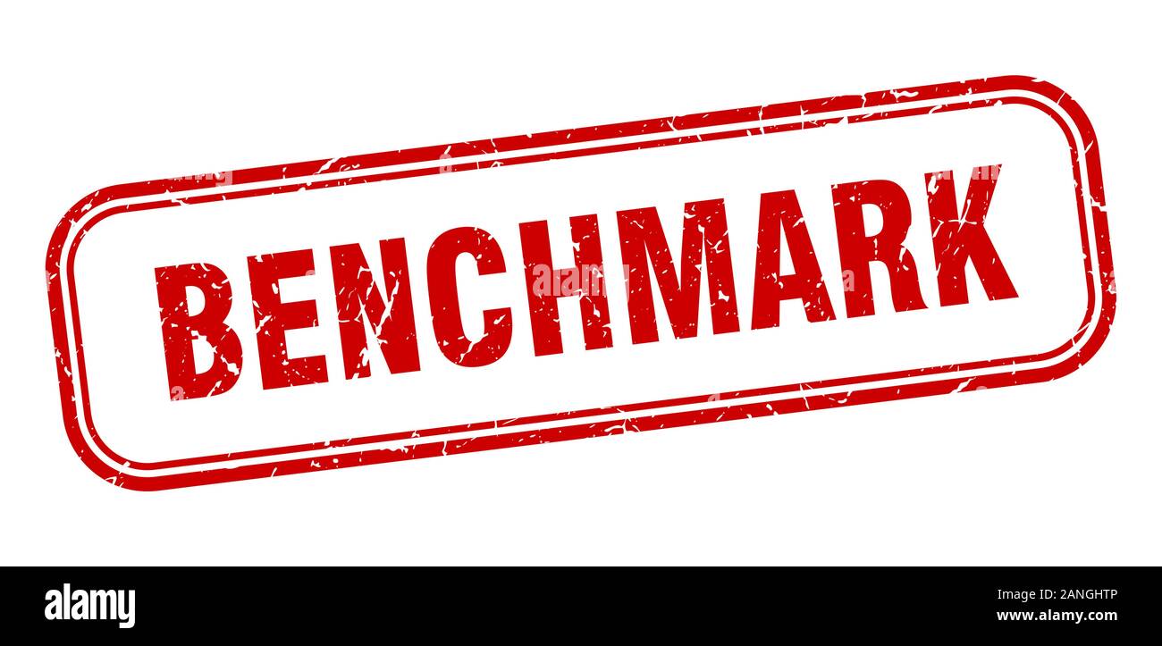 benchmark stamp. benchmark square grunge red sign Stock Vector Image ...