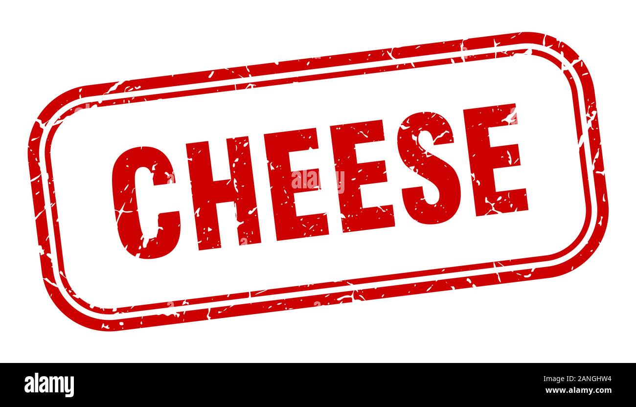 cheese stamp. cheese square grunge red sign Stock Vector Image & Art ...