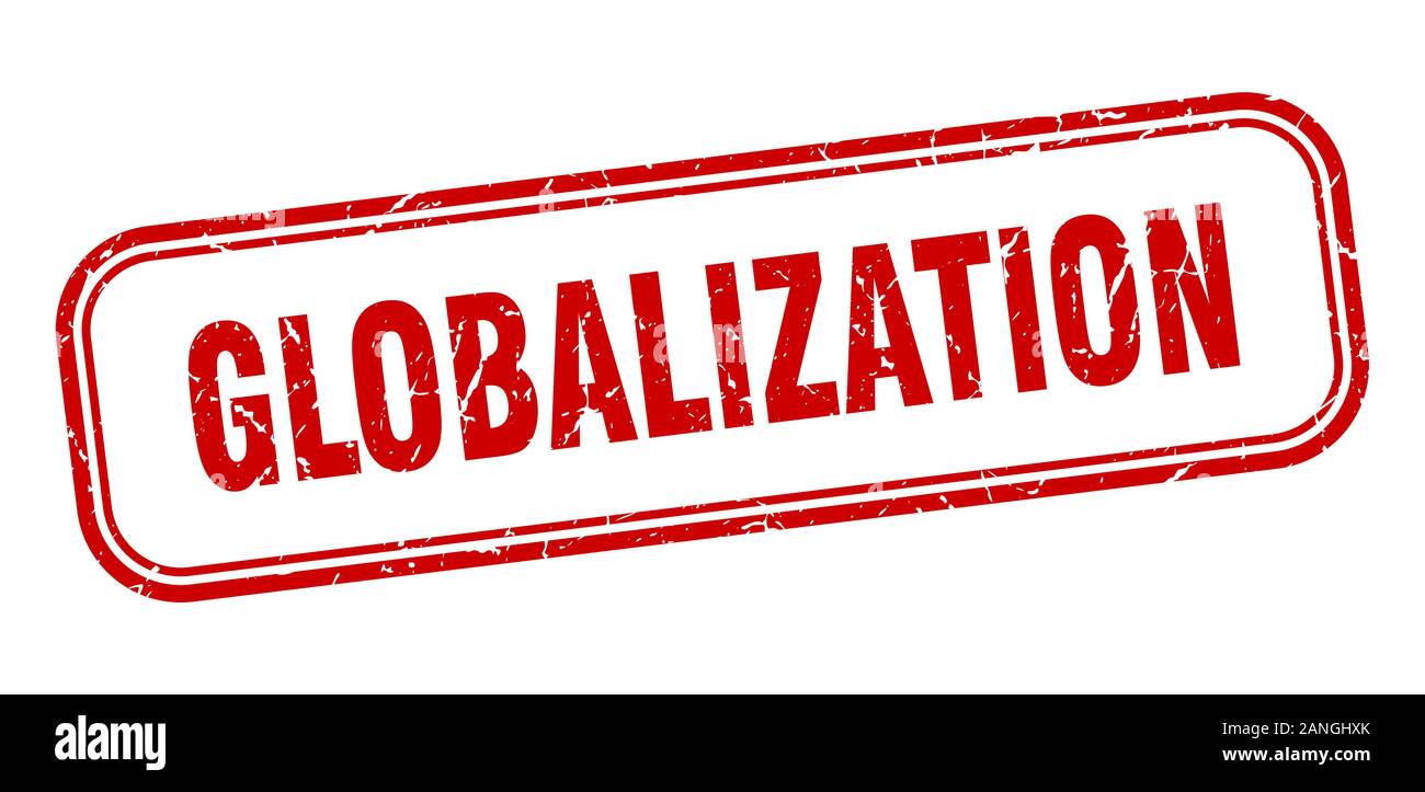 globalization stamp. globalization square grunge red sign Stock Vector ...