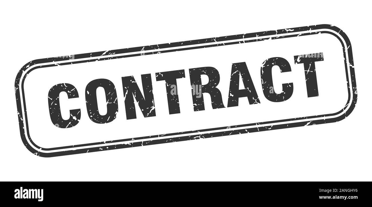 contract stamp. contract square grunge black sign Stock Vector Image ...