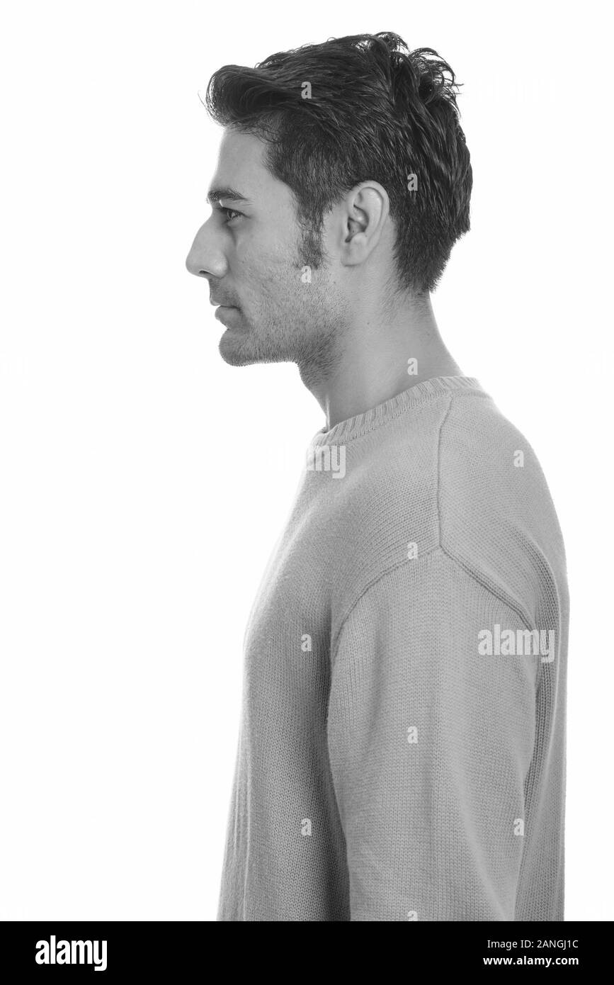 Profile view of young handsome Persian man Stock Photo - Alamy