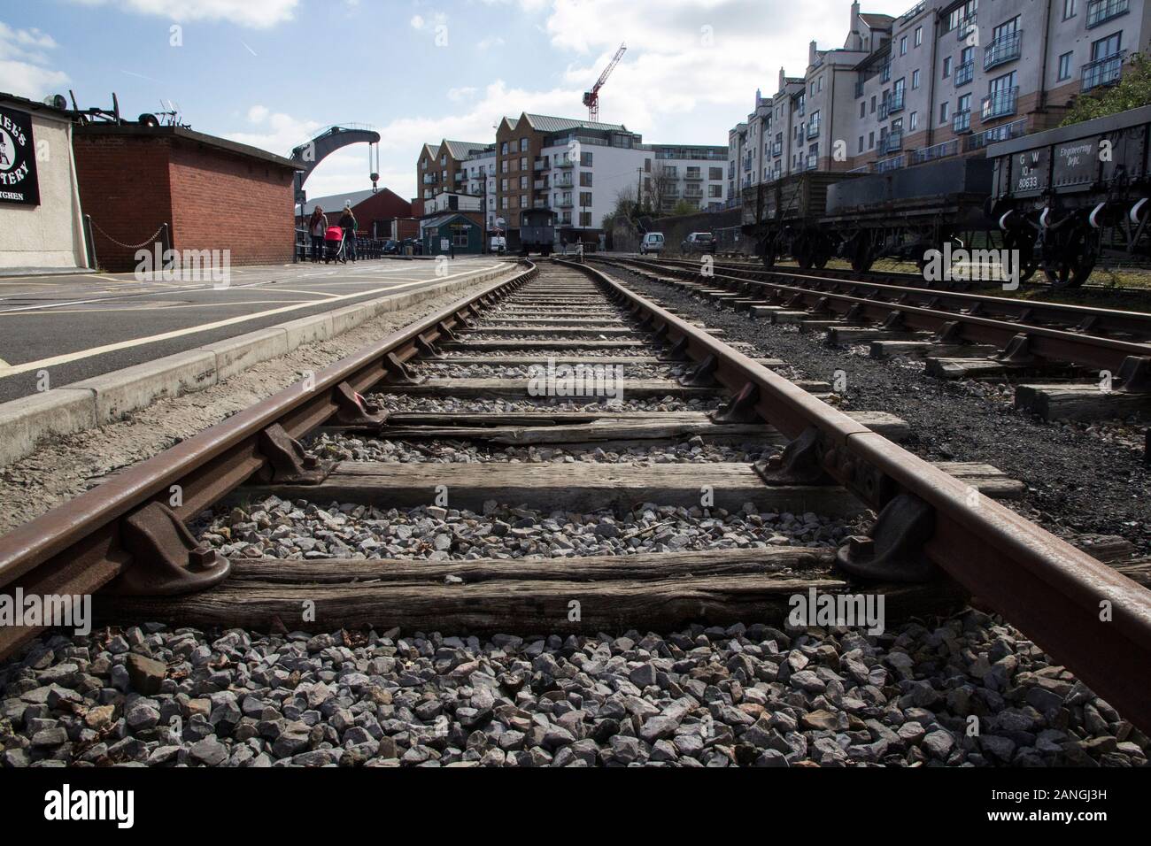 BRISTOL, UK - APRIL 10, 2019. Bristol Harbour aka Bristol Docks with ...