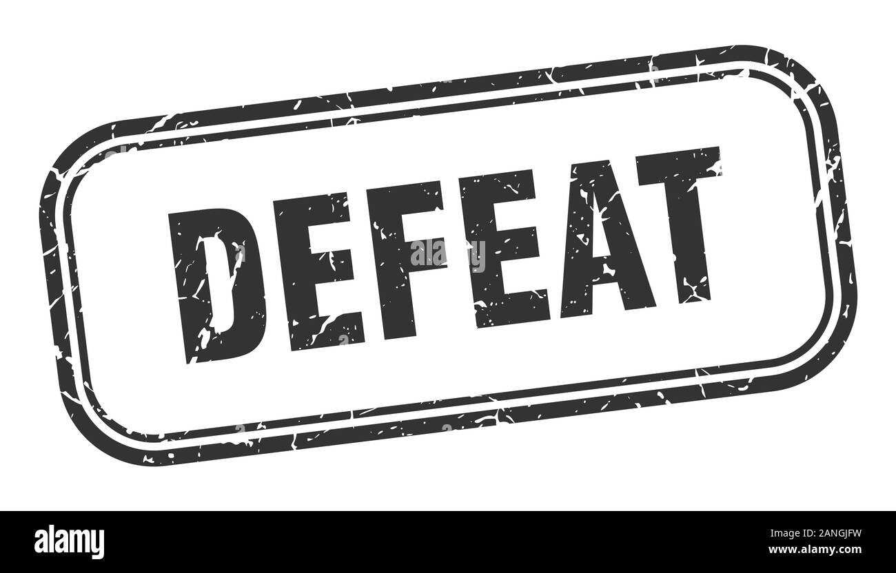 defeat stamp. defeat square grunge black sign Stock Vector Image & Art ...