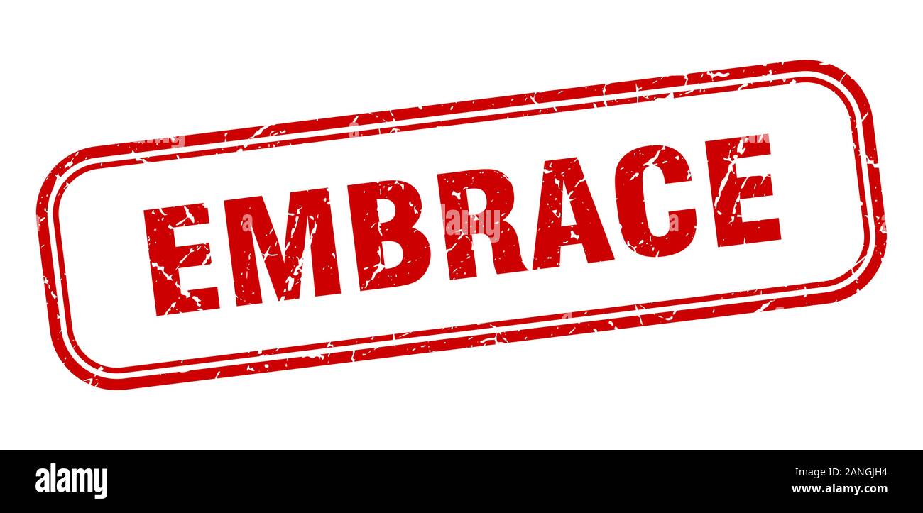 embrace stamp. embrace square grunge red sign Stock Vector Image & Art ...