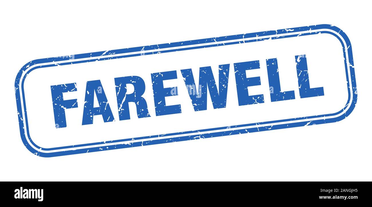 farewell stamp. farewell square grunge blue sign Stock Vector Image ...