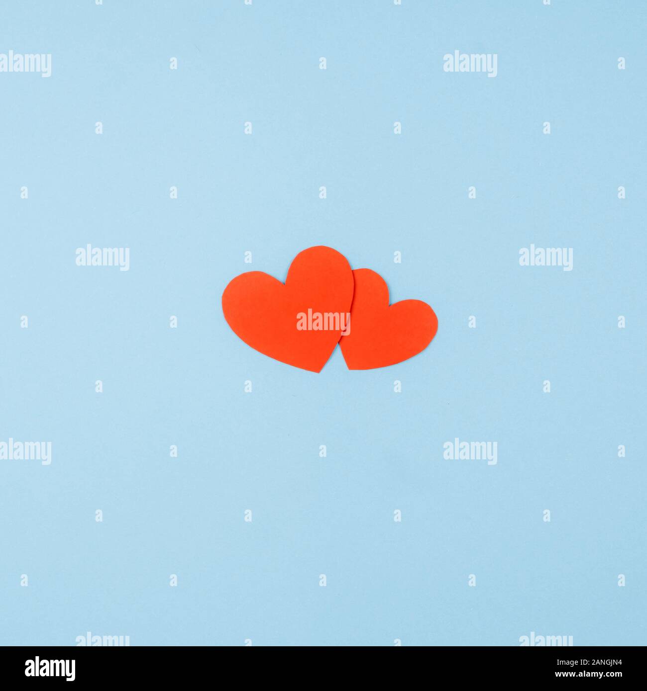 Hearts frame on blue background hi-res stock photography and images - Alamy