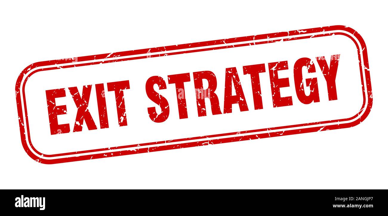 exit strategy stamp. exit strategy square grunge red sign Stock Vector ...