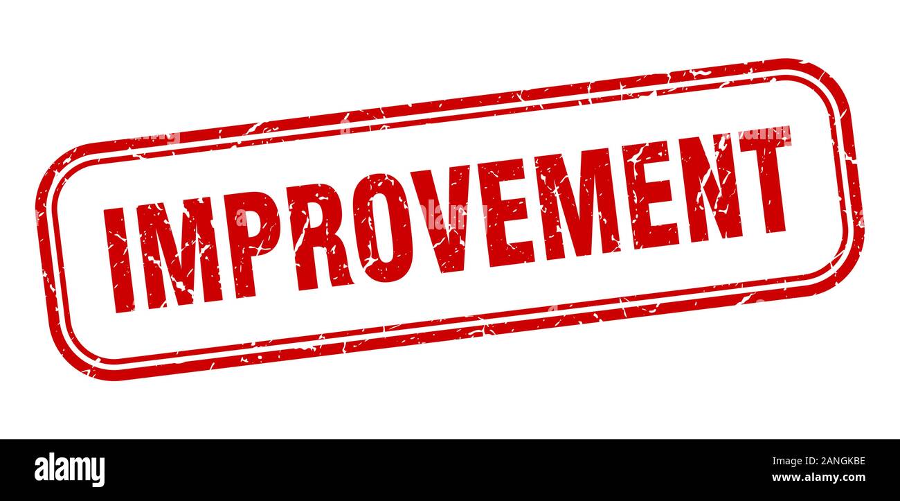 improvement stamp. improvement square grunge red sign Stock Vector ...