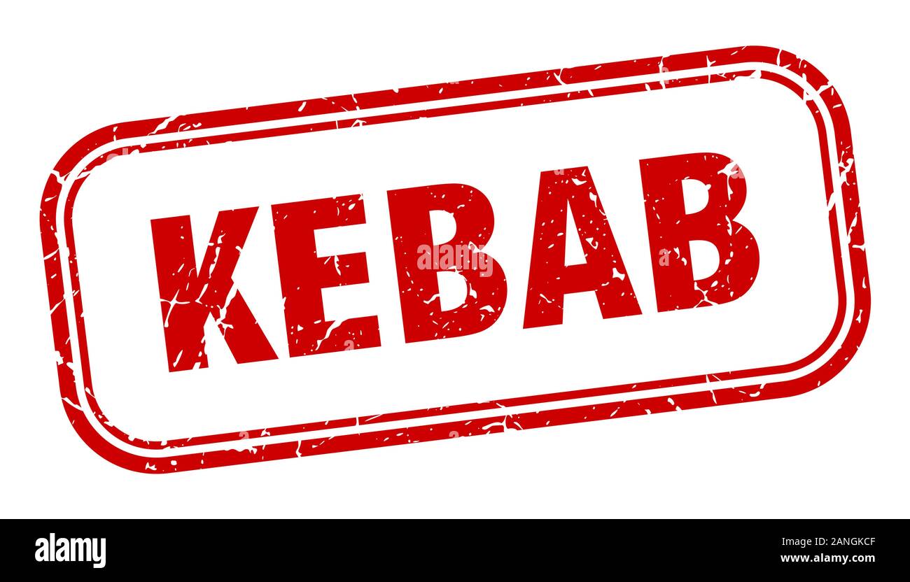 kebab stamp. kebab square grunge red sign Stock Vector Image & Art - Alamy
