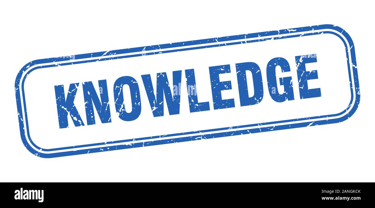 knowledge stamp. knowledge square grunge blue sign Stock Vector Image ...