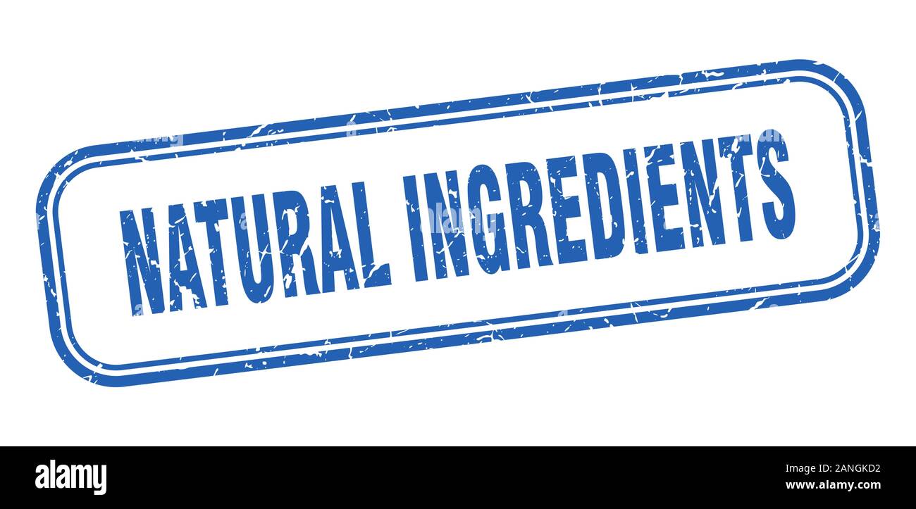 natural ingredients stamp. natural ingredients square grunge blue sign ...