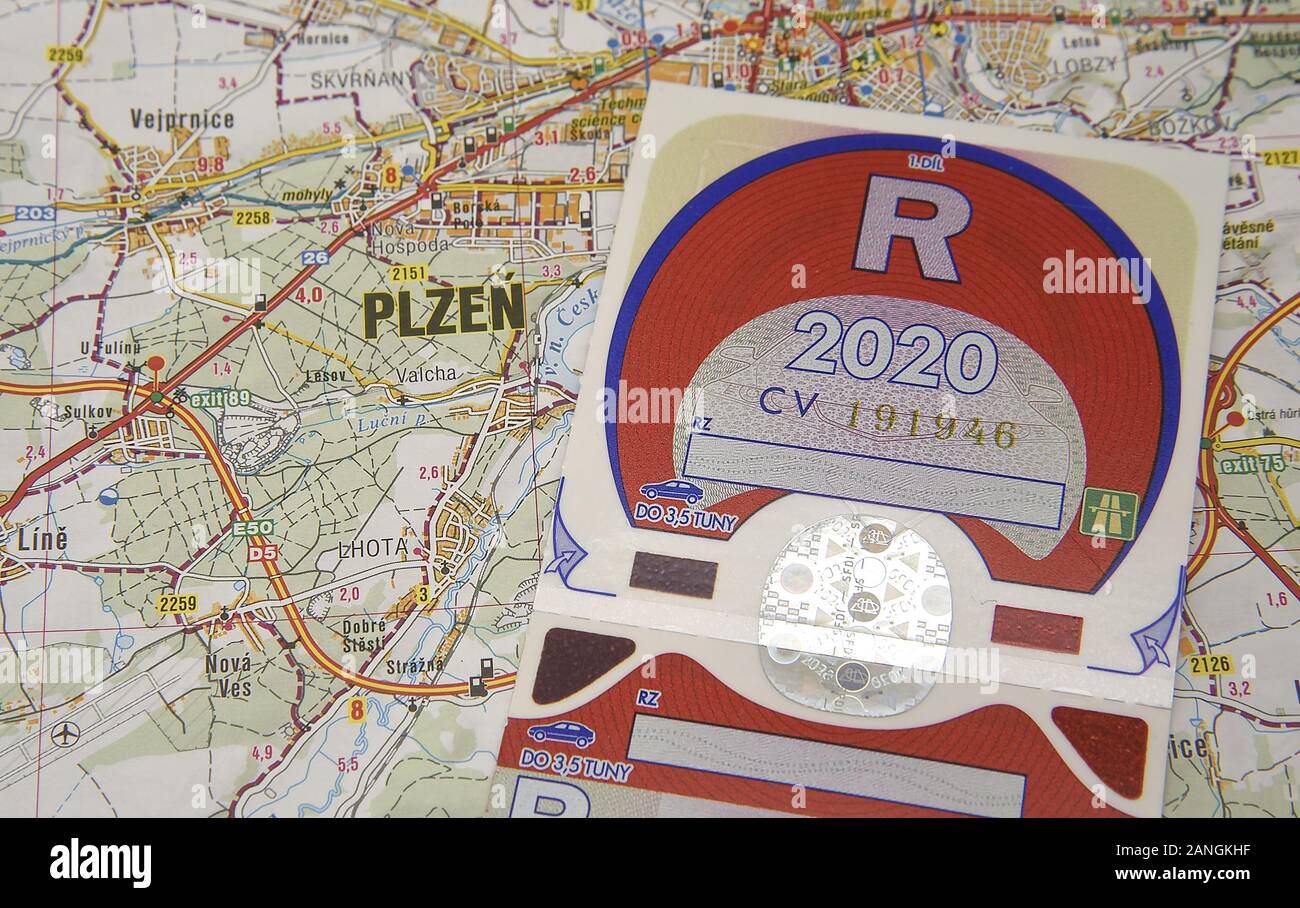 Czech annual motorway vignette for 2020. The last "paper" vignette ...