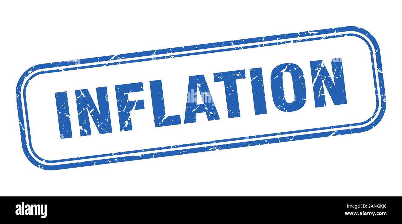 inflation stamp. inflation square grunge blue sign Stock Vector Image ...
