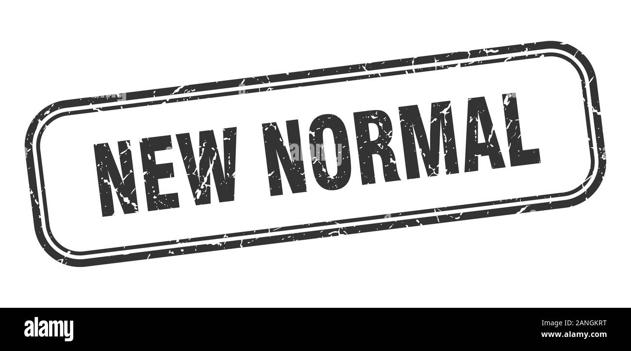new normal stamp. new normal square grunge black sign Stock Vector ...