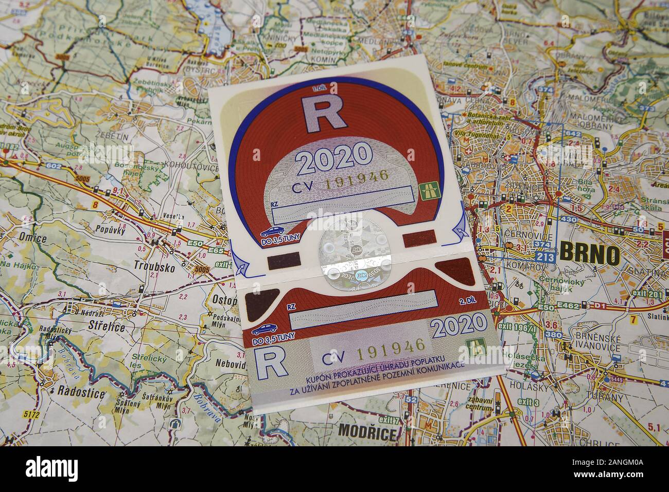Czech annual motorway vignette for 2020. The last "paper" vignette ...