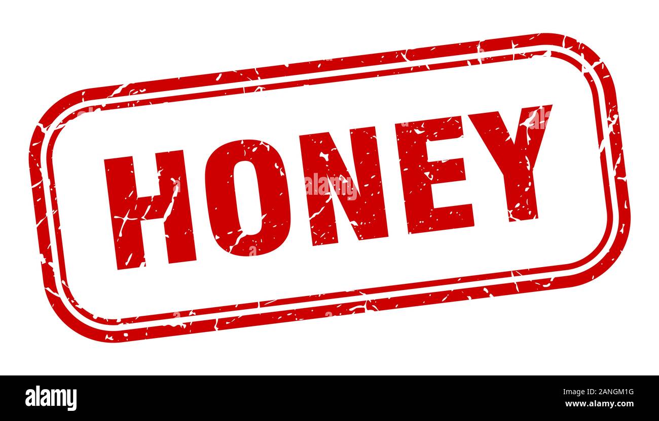 honey stamp. honey square grunge red sign Stock Vector Image & Art - Alamy