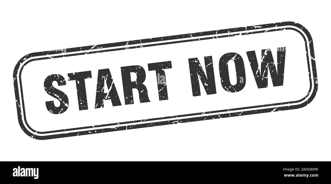start now stamp. start now square grunge black sign Stock Vector Image ...