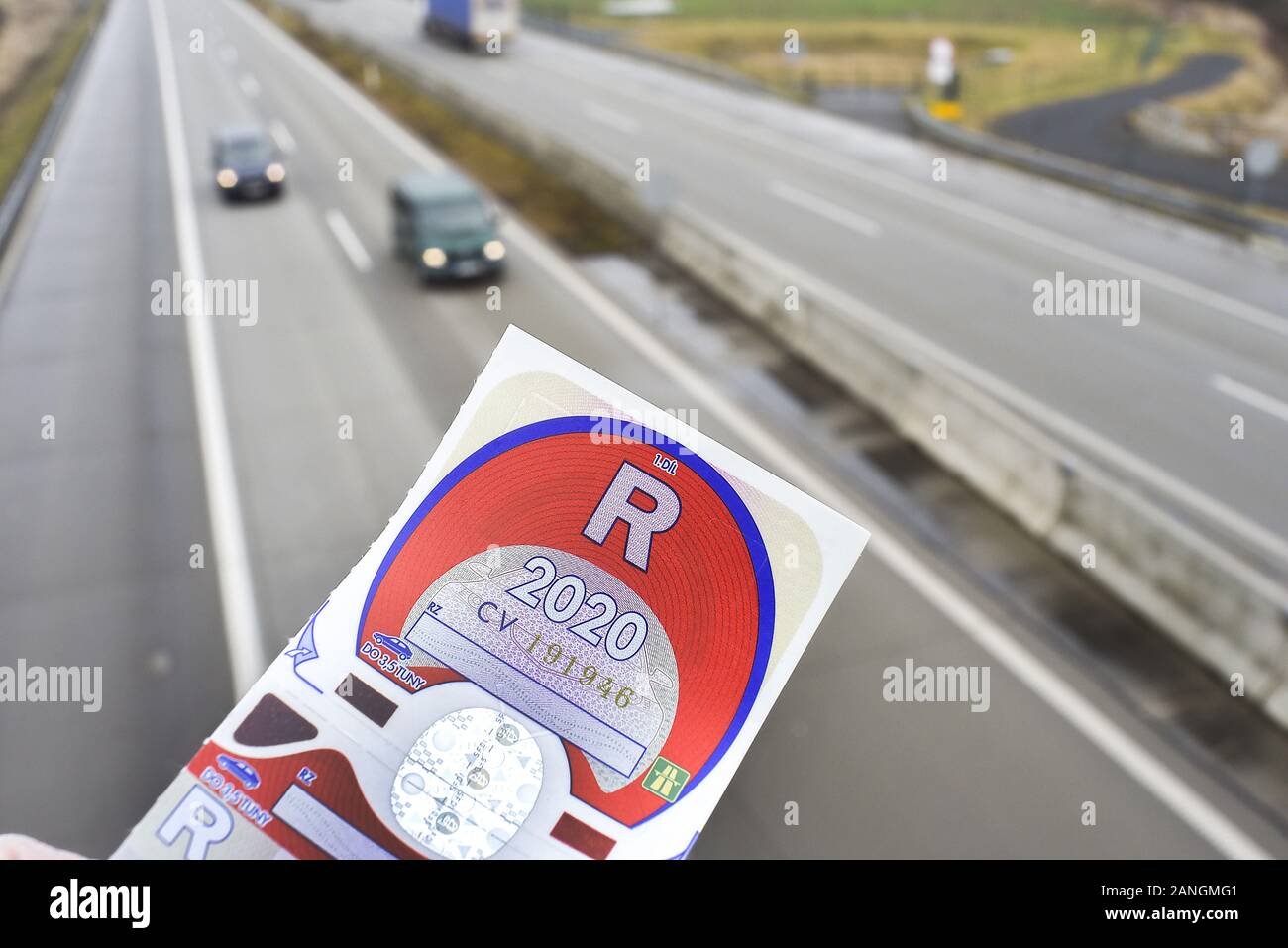Czech annual motorway vignette for 2020. The last "paper" vignette ...