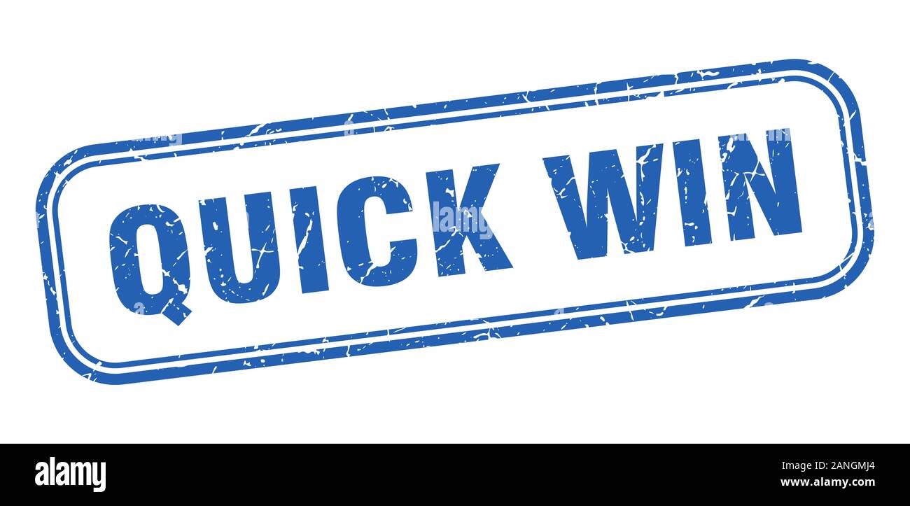 quick win stamp. quick win square grunge blue sign Stock Vector Image ...