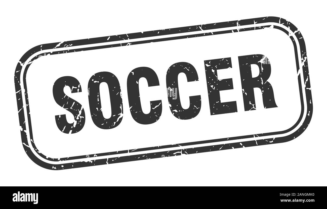 soccer stamp. soccer square grunge black sign Stock Vector Image & Art ...