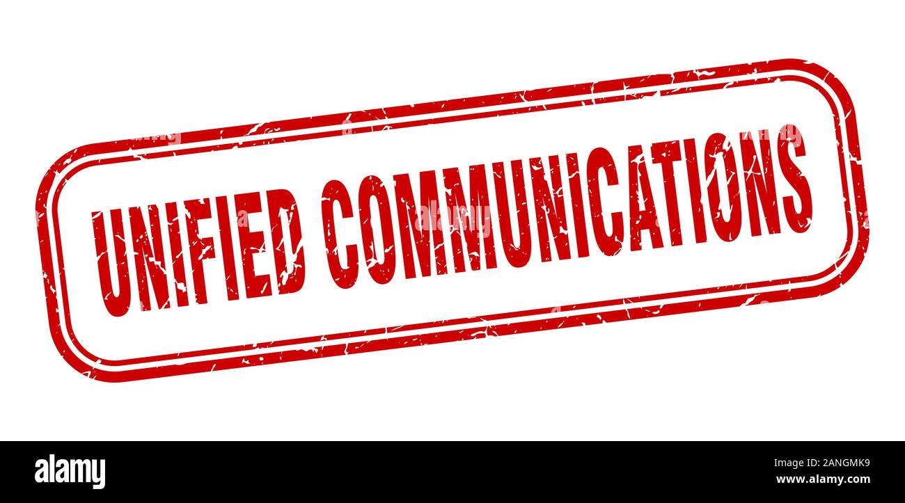 unified communications stamp. unified communications square grunge red ...