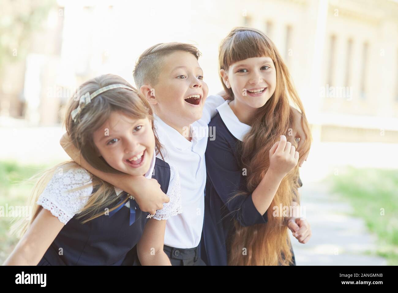 Excited Elementary Student