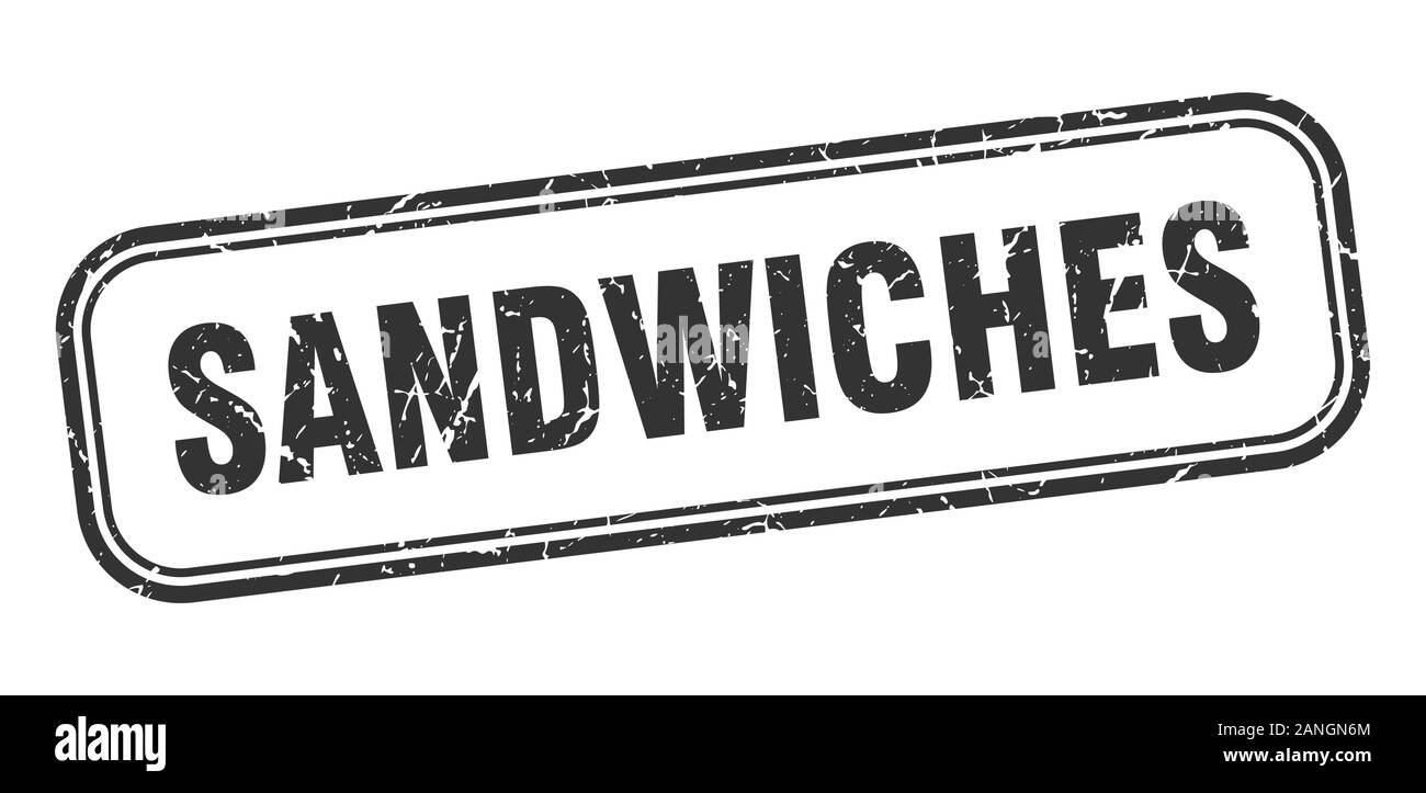 sandwiches stamp. sandwiches square grunge black sign Stock Vector ...