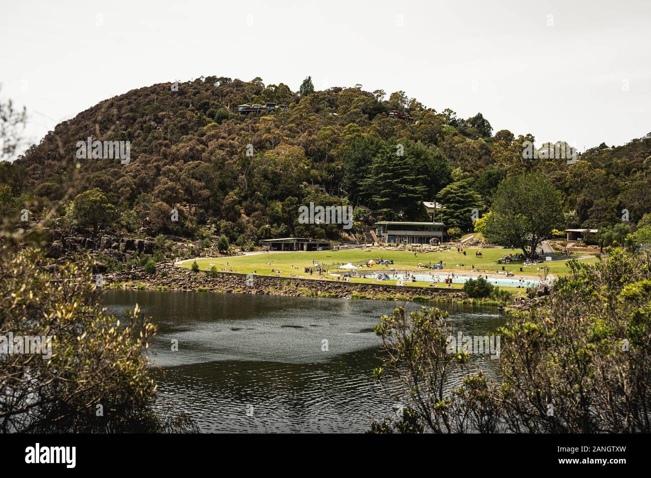 Launceston, Tasmania - January 3rd 2020: Stunning views of the swimming ...