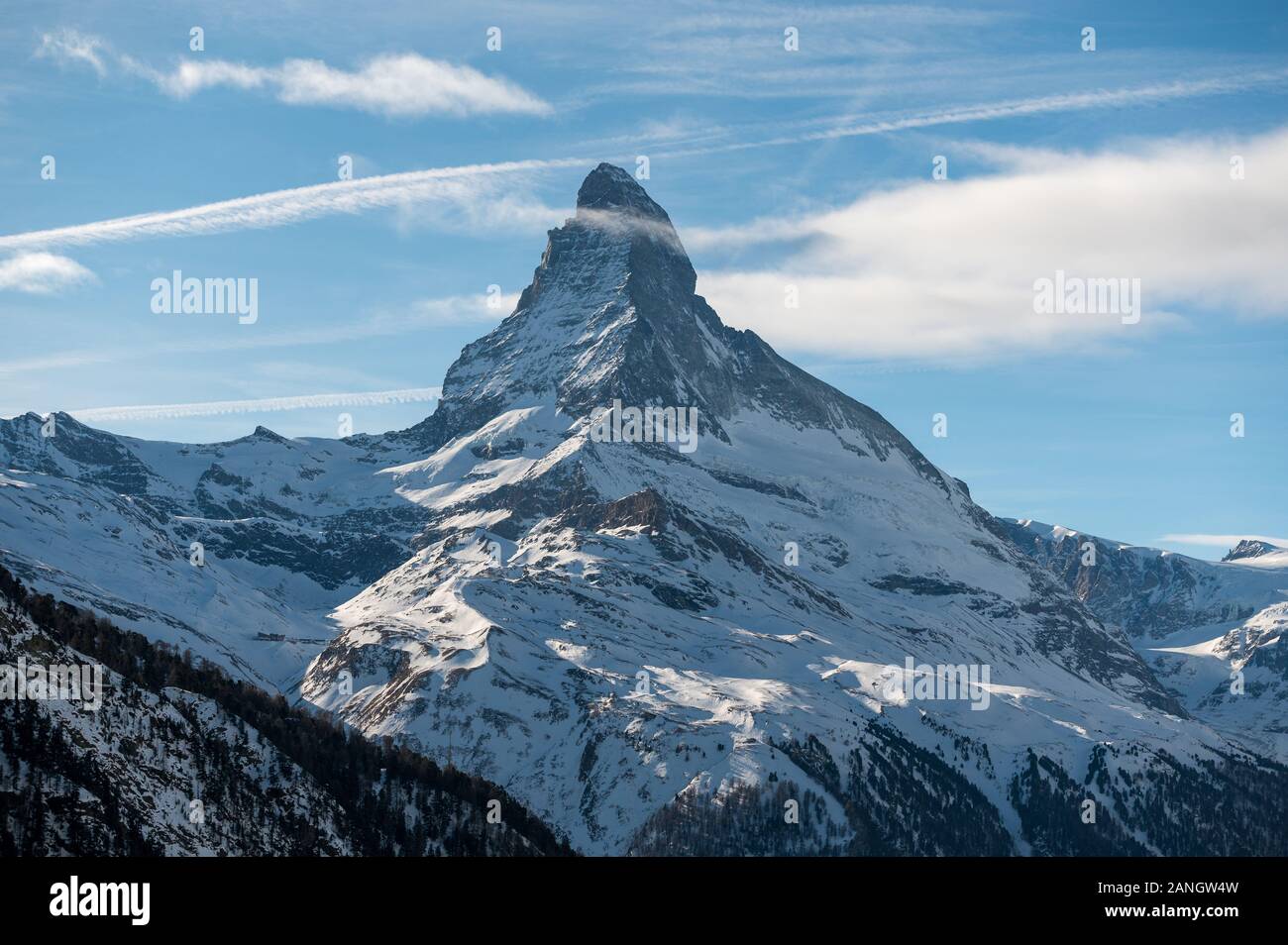 Matterhorn winter mountains hi-res stock photography and images - Alamy
