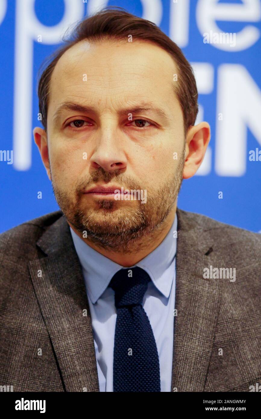 French Deputy Sebastien Chenu (RN), attends Press Conference, Vaulx-en ...